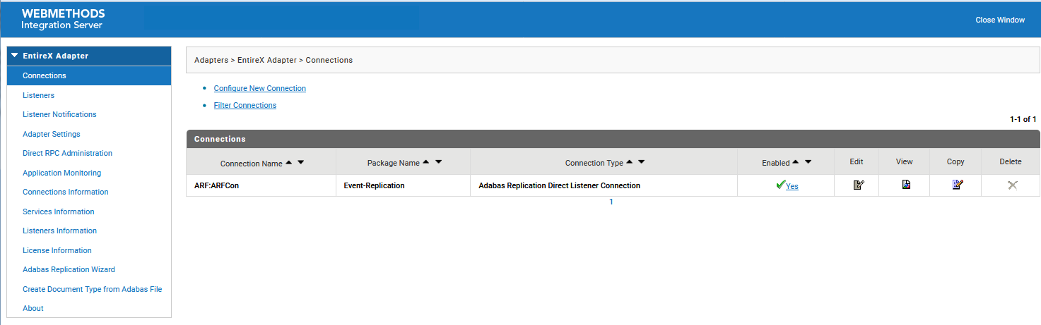 Configuration - EntireX Adapter